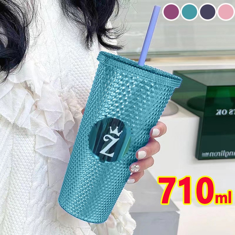 710ml Durian Cup Acrylic Double Wall Plastic Inlaid Rivet Cup Studded ...