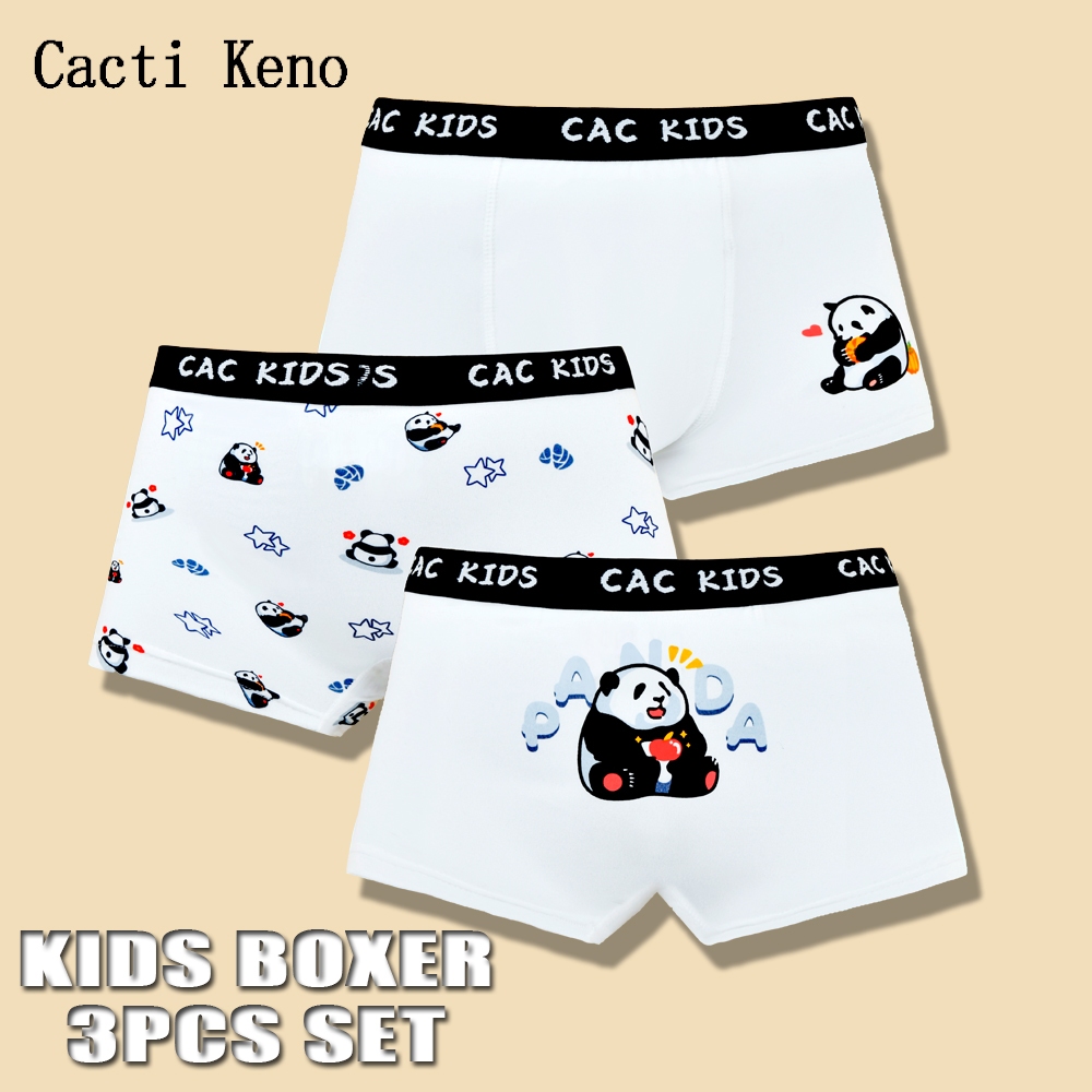 Cacti Keno 3pcs Cotton Boxer Brief for Kid Stretch Organic Cotton ...
