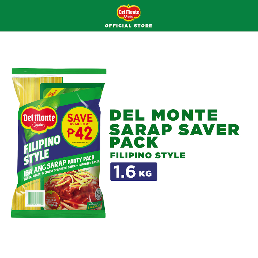 DEL MONTE Filipino Style Sarap Savers Pack-16 servings (900g Sauce 900g ...