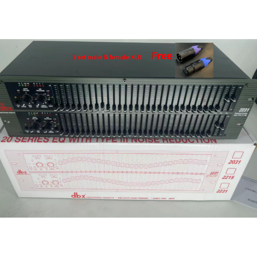 With Free XLR DBX 2231 20 SERIES Graphic Equalizer/Limiter with Type III Noise Reduction ...