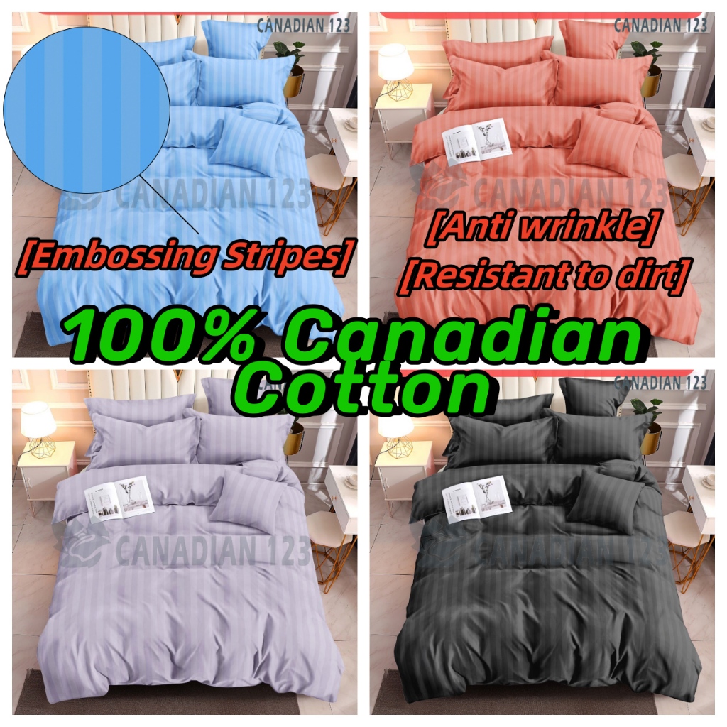 3IN1 BEDSHEETS 100% Canadian Cotton 20 Color Embossing Full Garterized ...