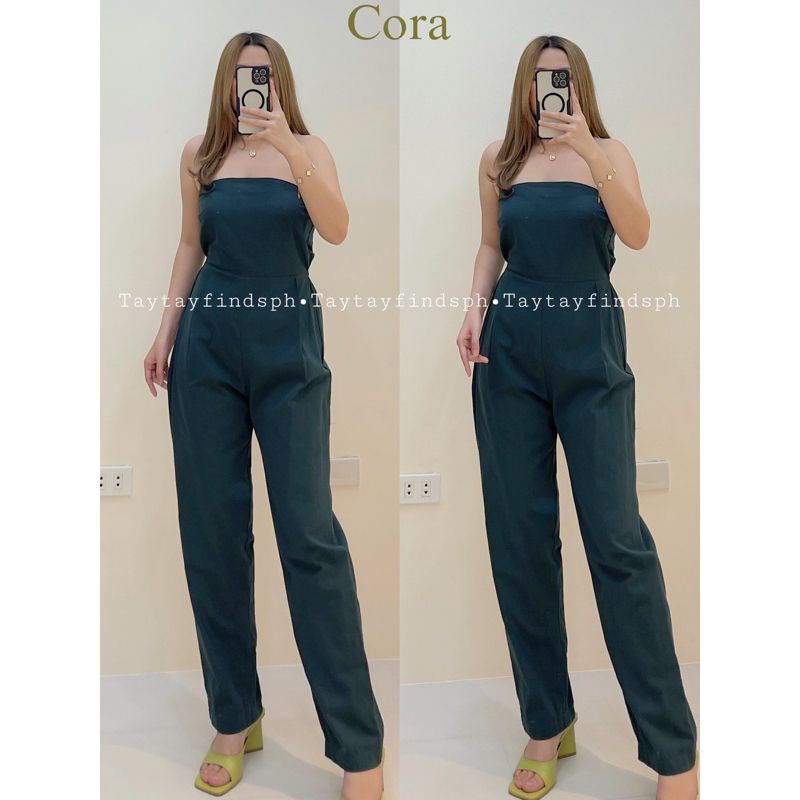CORA TUBE LINEN JUMPSUIT | taytayfindsph | Shopee Philippines