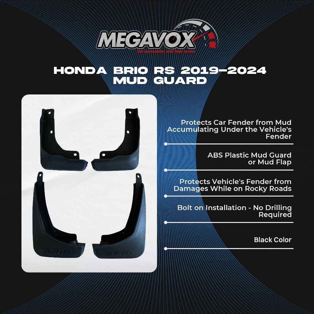 Honda Brio RS 2019-2024 Mud Guard | Shopee Philippines