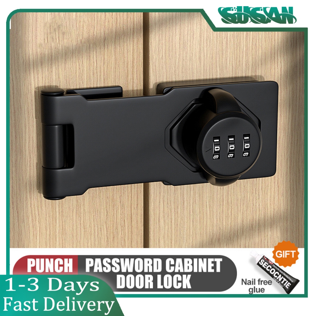 Household Cabinet Password Locks Punch Free Anti-theft Cabinet Double ...
