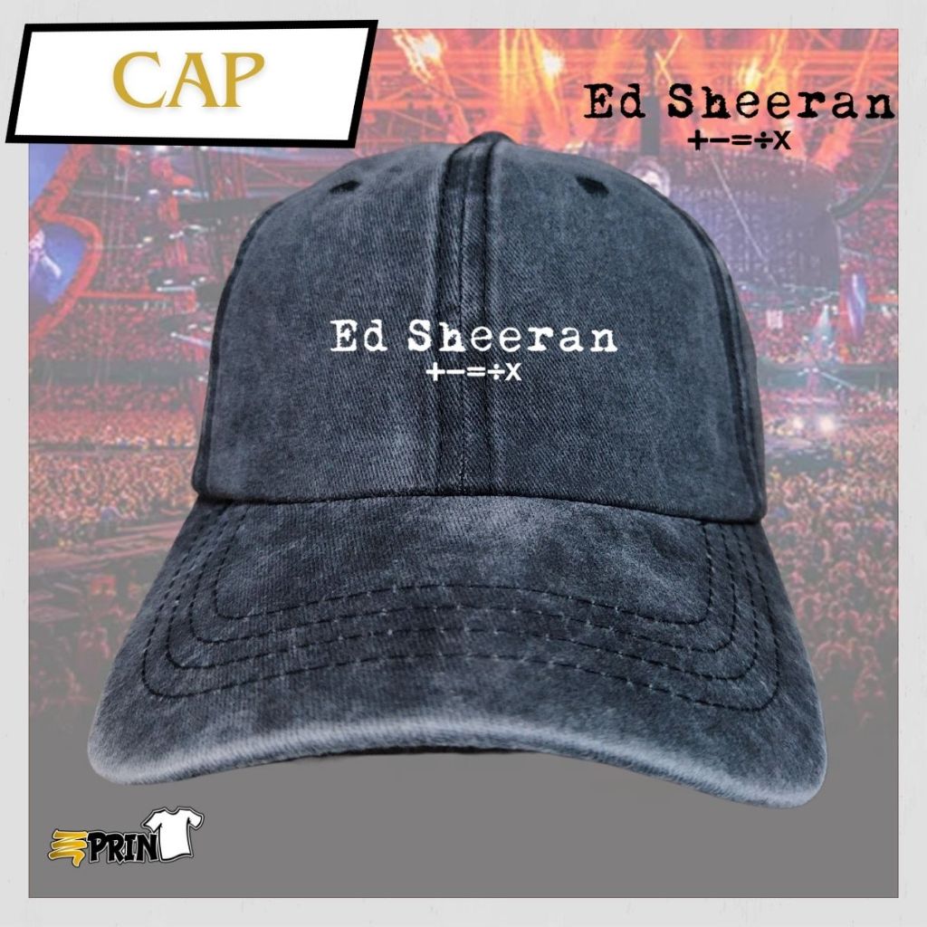 Ed Sheeran Mathematics Tour Cap ( Washed / Acid Vintage Cap Style ...