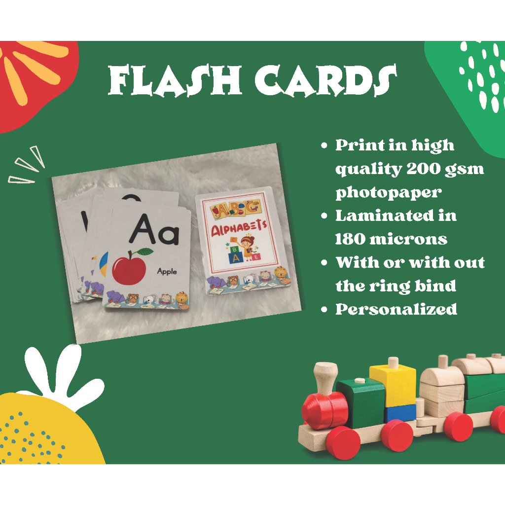 Personalized flash cards for kids | Shopee Philippines