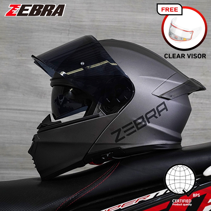 Zebra 602 helmet full face modular helmet motorcycle dual visors whih ...