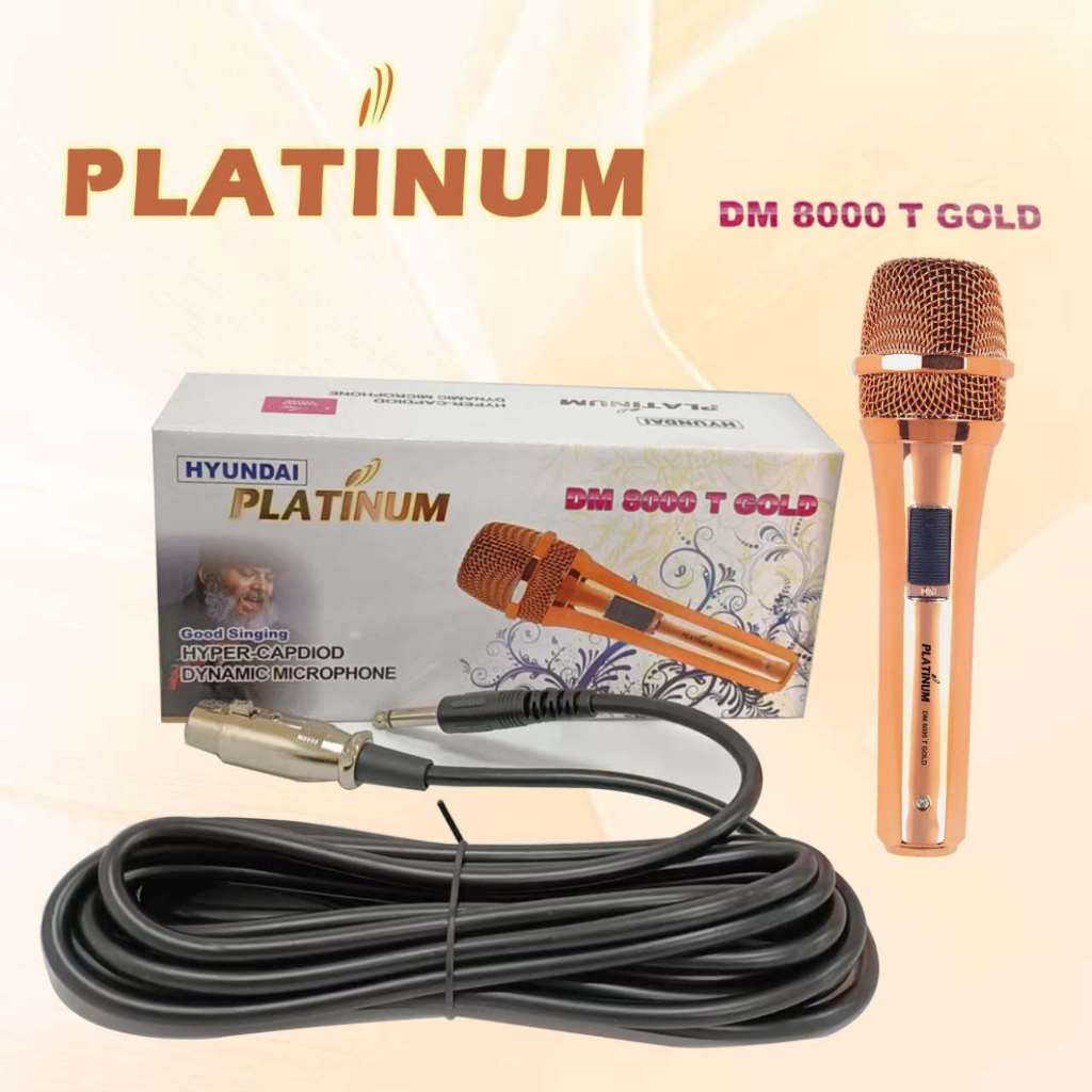 New DM-8000T PLATINUM (GOLD) Wired Microphone Professional Karaoke Mic ...