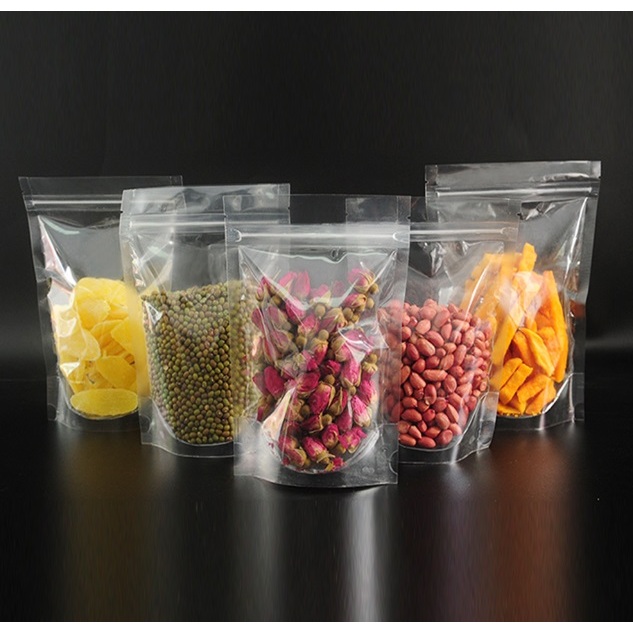 SILVERWONDER Stand Up Resealable Plastic Pouch Packaging ALL CLEAR CPACK Food Grade 100pcs ...