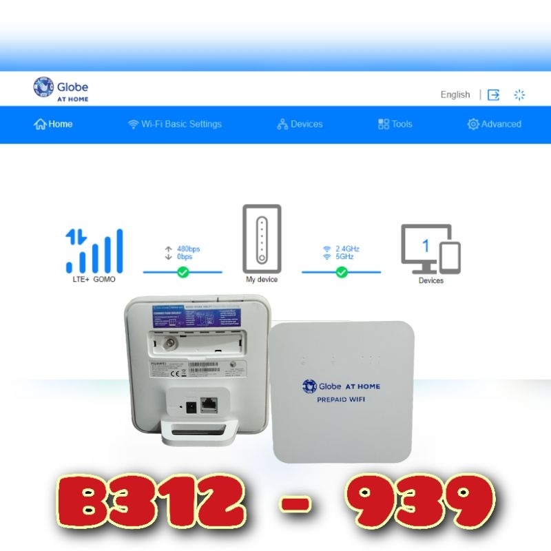 GLOBE AT HOME PREPAID WIFI MODEL: B312-939 ( SECONDHAND ROUTER ) | Shopee Philippines