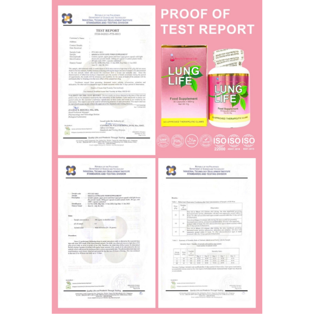 iBeauty Science Lab Lung Life 30 Capsules x 500mg | Shopee Philippines