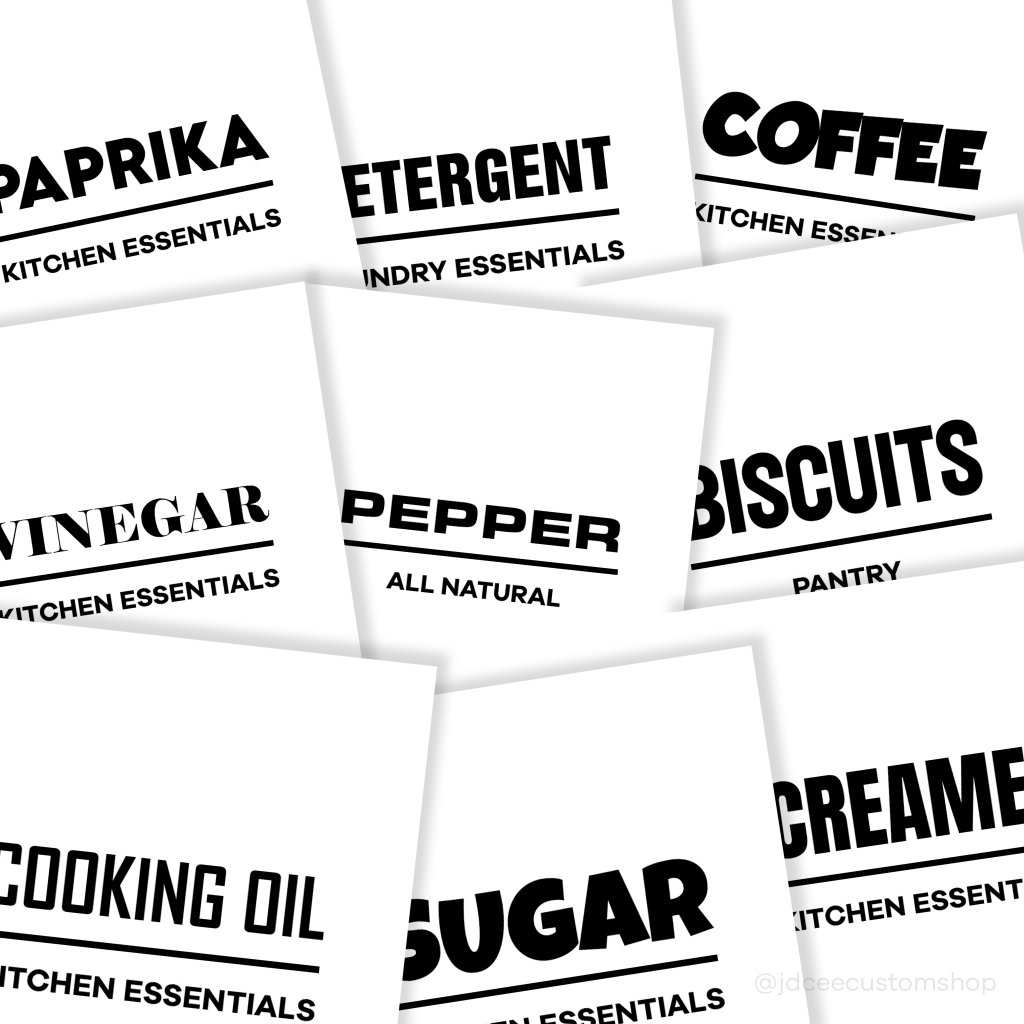 Waterproof Sticker Labels Kitchen Laundry Pantry Names | Shopee Philippines