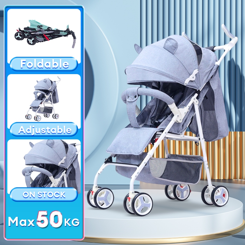 Stroller for Baby Two-Way Reversible Handle Foldable Stroller for ...