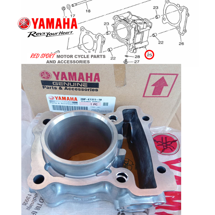 CYLINDER BLOCK FOR NMAX V1 / AEROX V1 2DP-E1311-00 YAMAHA GENUINE PARTS ...