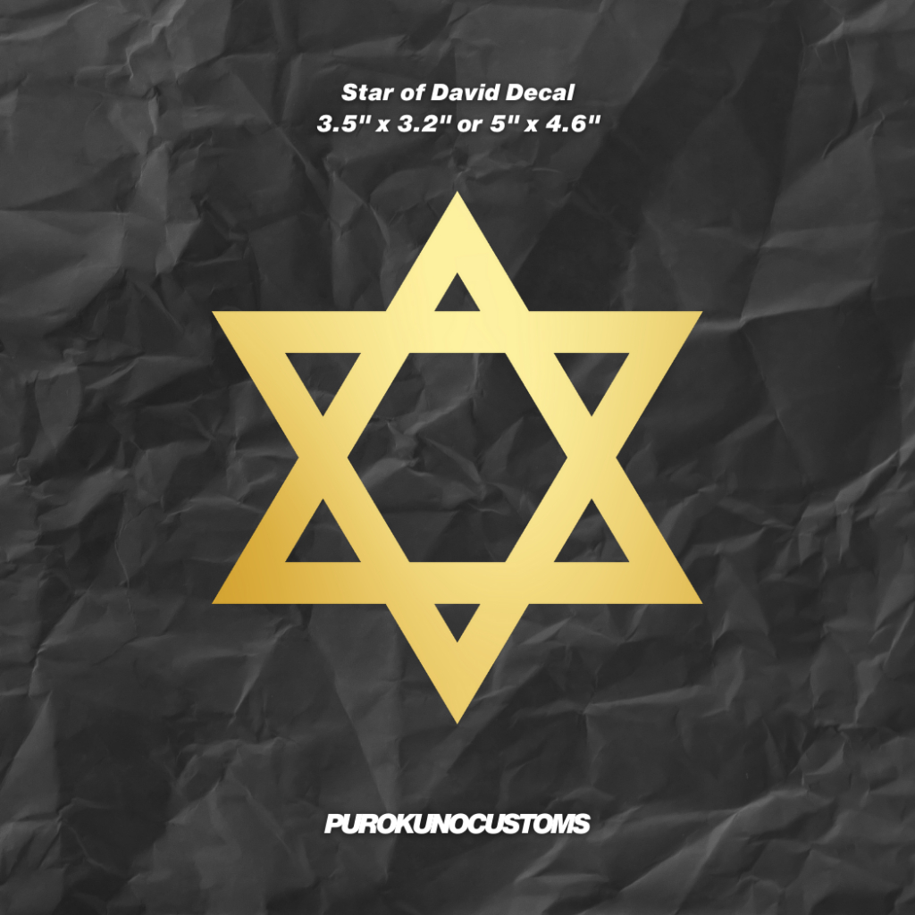 STAR OF DAVID Car & Motorcycle vinyl sticker decals / Machine-cut ...