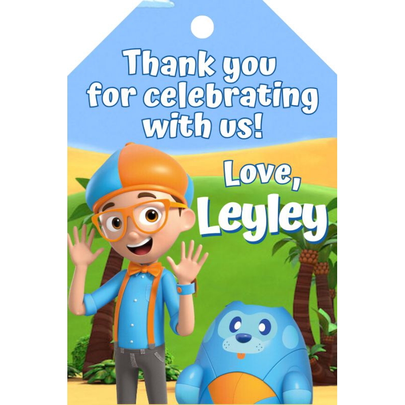 Blippi Theme Souvenir Sticker | Gift tags | Shopee Philippines