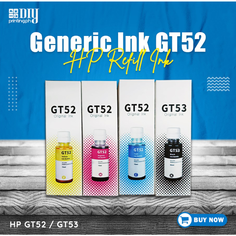 HP Ink Dye Ink GT51 GT52 Compatible Refill Ink For HP Deskjet GT 5810 ...