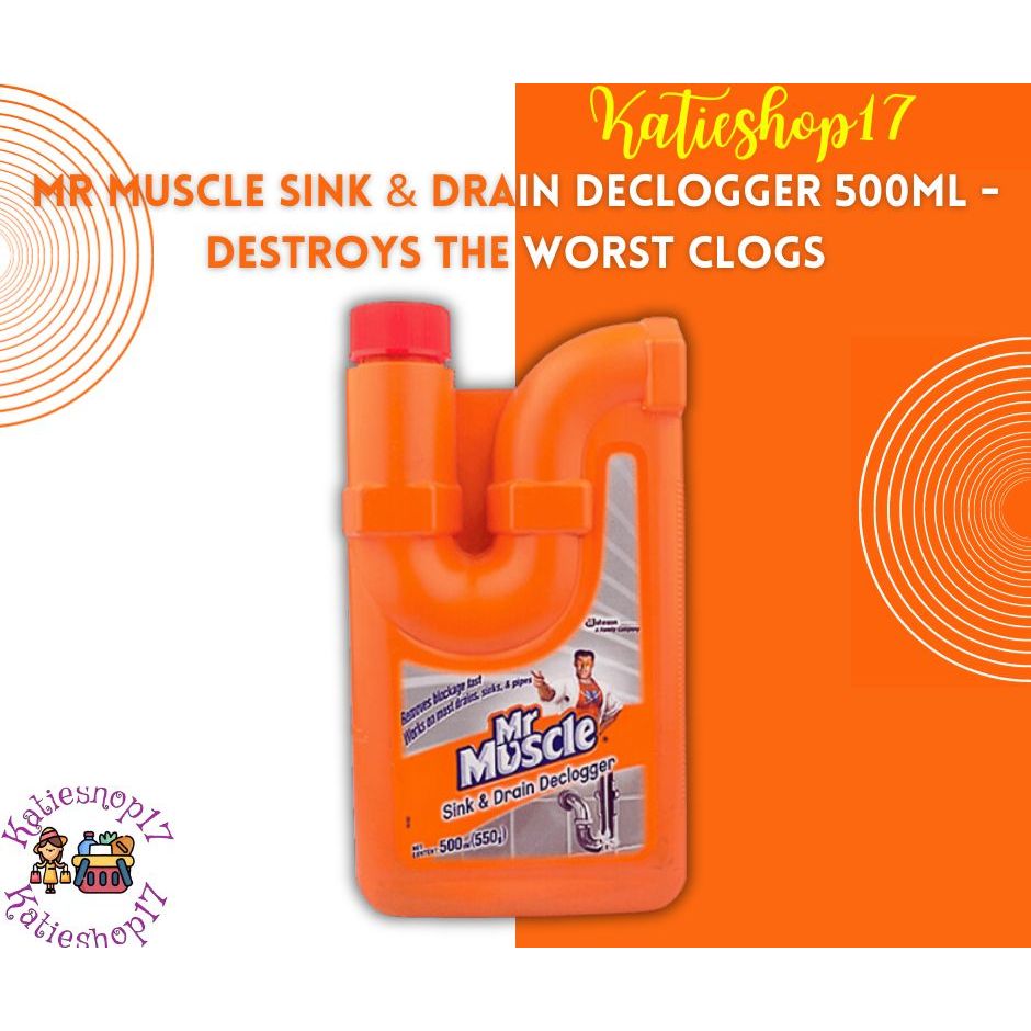 Mr Muscle Sink & Drain Declogger 500ml - Destroys the Worst Clogs ...