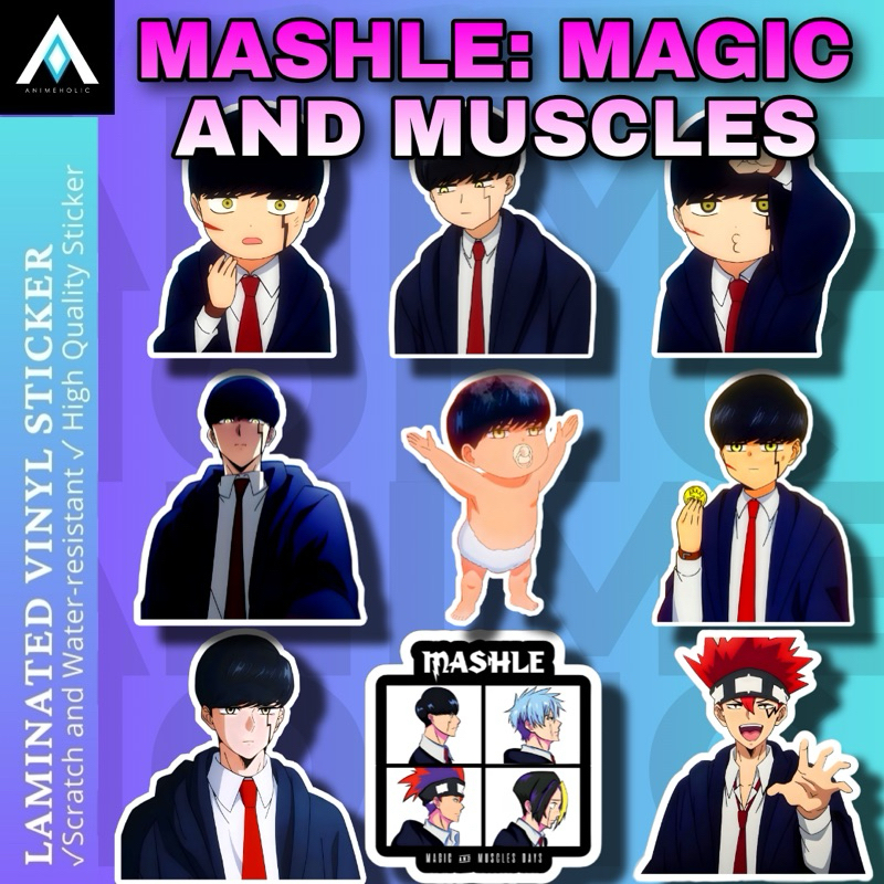 MASHLE: MAGIC AND MUSCLES LAMINATED VINYL STICKERS ~ ANIMEHOLIC ...