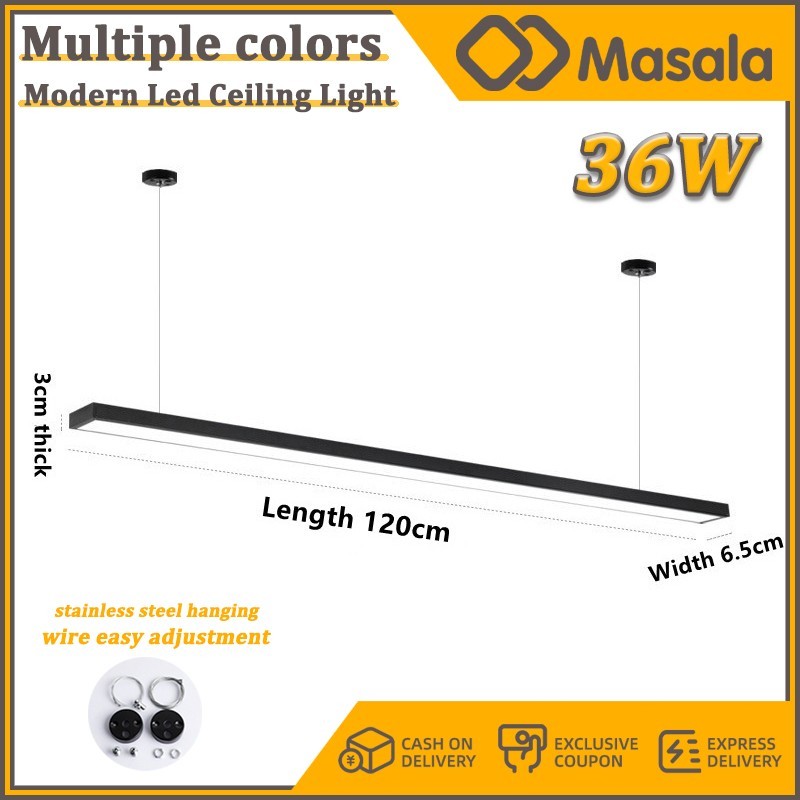 2 IN 1 High Power Rectangular Chandelier Ceiling Light Hanging Light ...