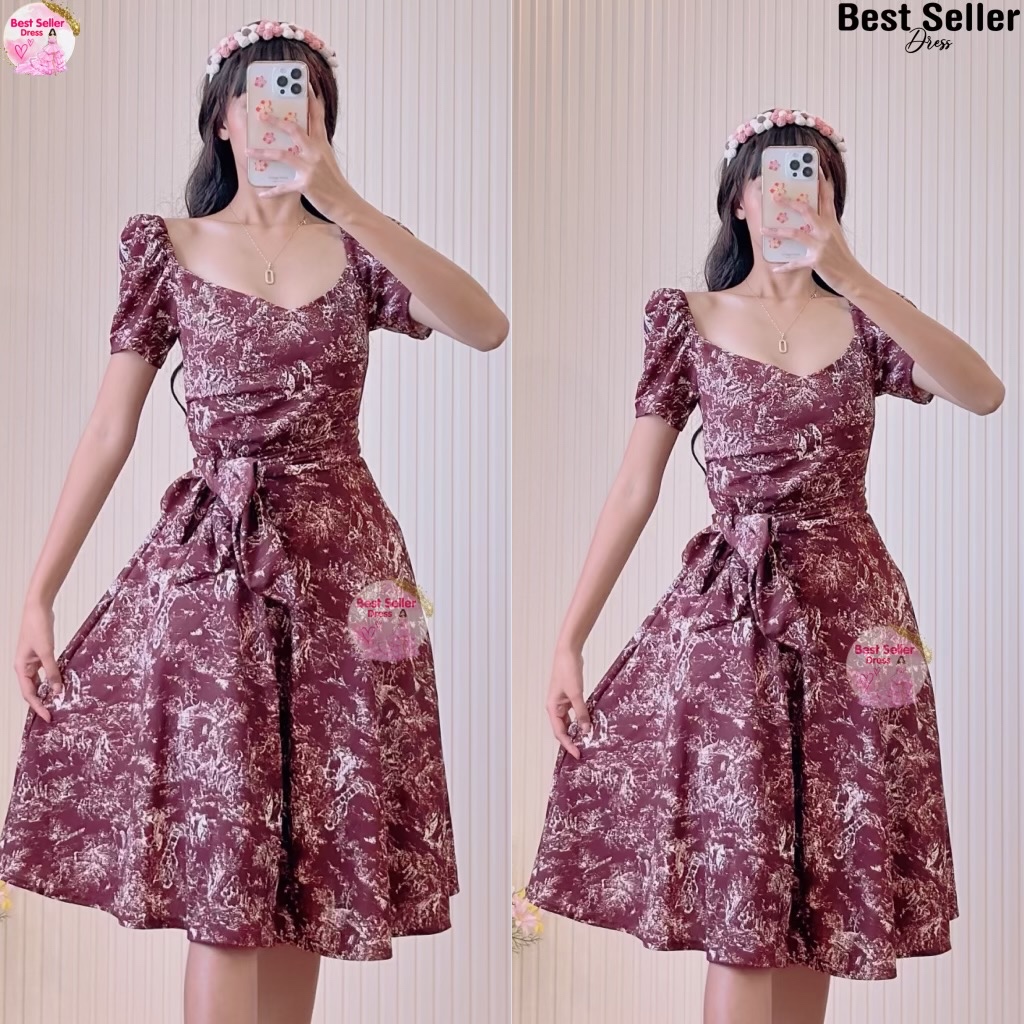 BSD Best Seller Babe (S-XXL) Regular/Plussize Puff Sleeves Midi Dress ...