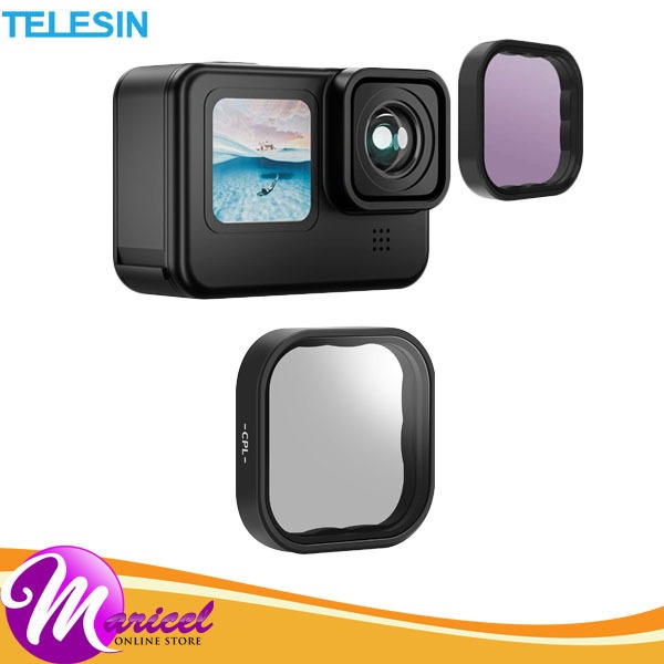 Telesin GoPro Hero 12, 11, 10, 9, Mini Camera CPL Lens Optical Glass ...