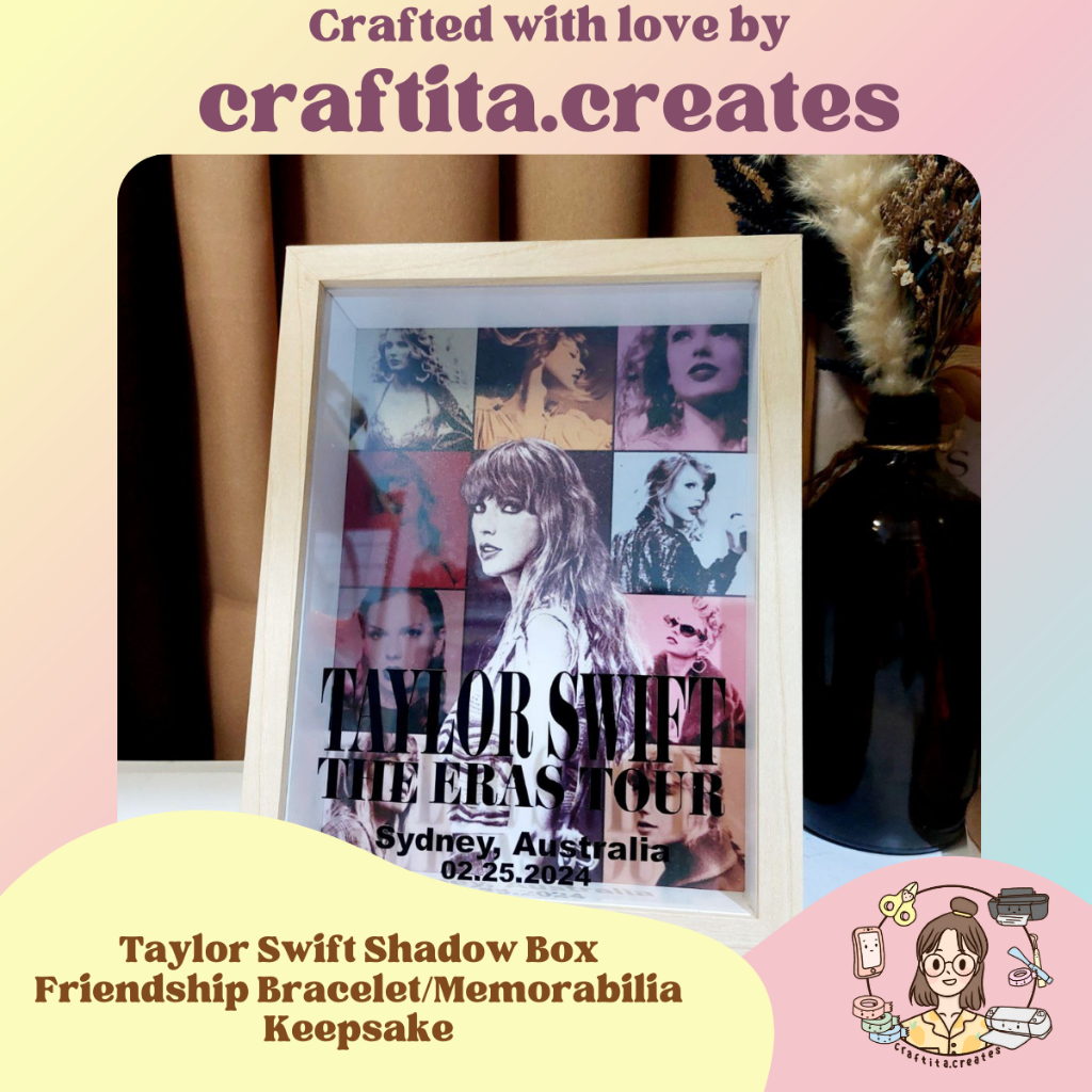 Taylor Swift Eras Tour Shadow Box Friendship Bracelet / Memorabilia ...