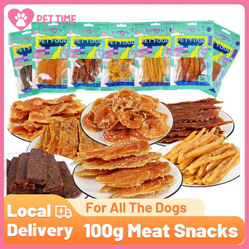 100g Dog Food Pet Snack Dog Treats Dog Chicken Jerky Beef Pet Food ...