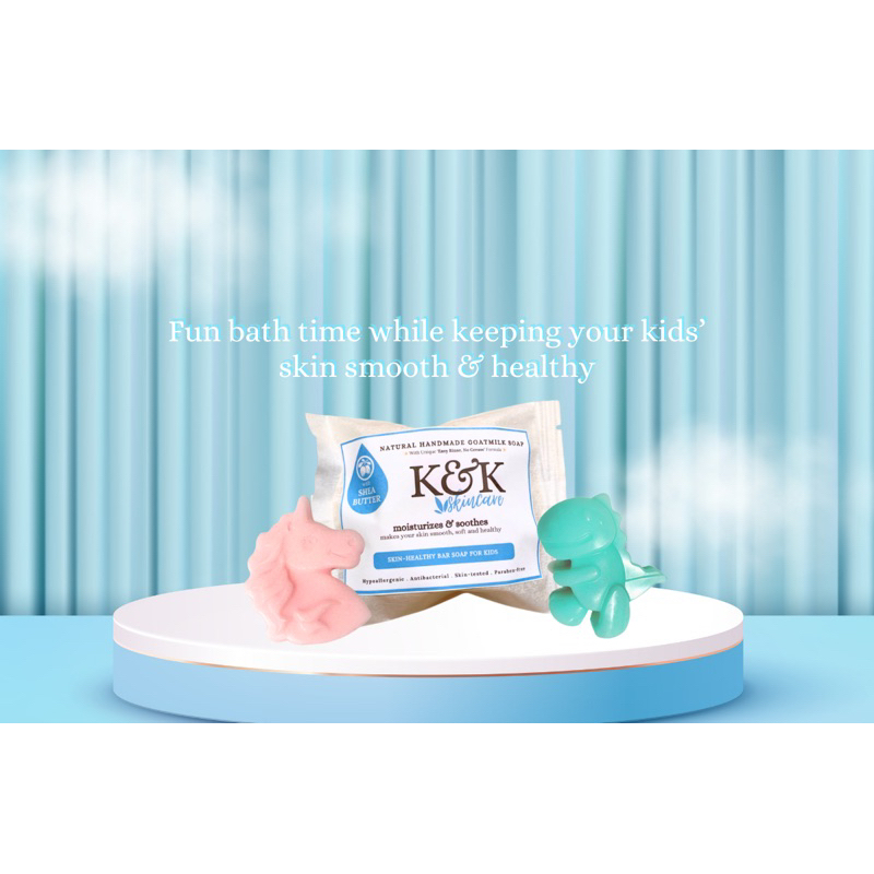 Kids Goat Milk Soap w/ SHEA BUTTER - K&K Skincare Natural Handmade Bar ...