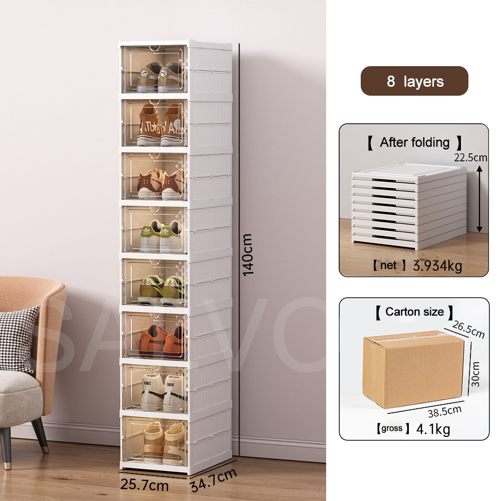 Foldable Shoe Box Shoe Rack Organizer shoe storage shoe cabinet Dust ...