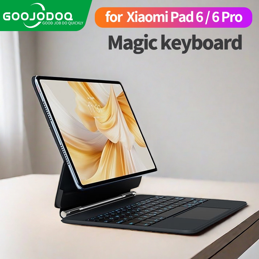 Goojodoq Magic Keyboard for Xiaomi Pad 6 Pro Case Bluetooth Keyboard ...