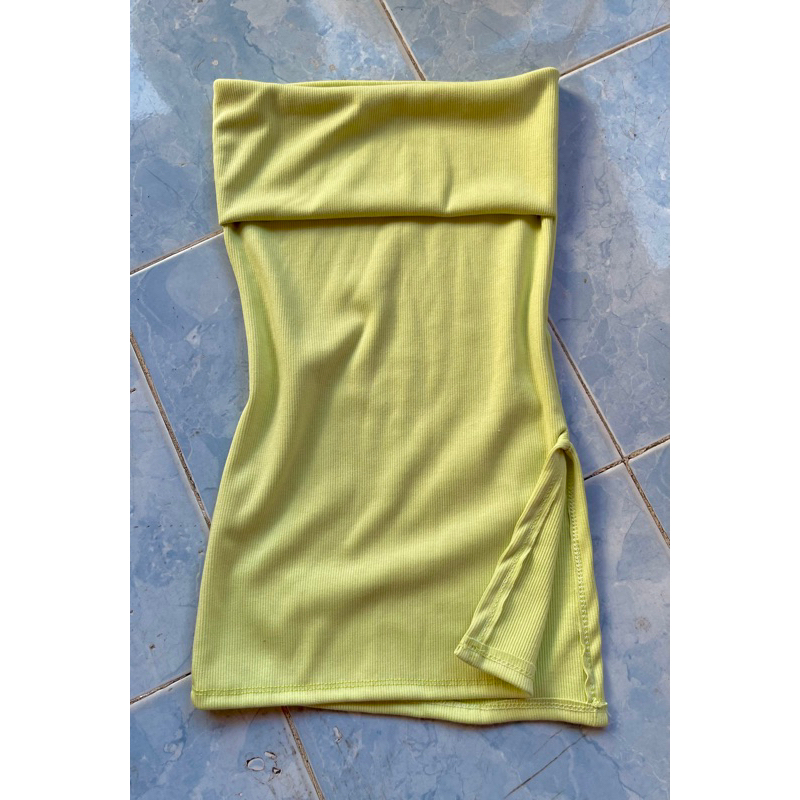 COD | CLASSY TUBE WITH SLIT RIBBED KNIT TOP FITS UP TO SEMI LARGE ...