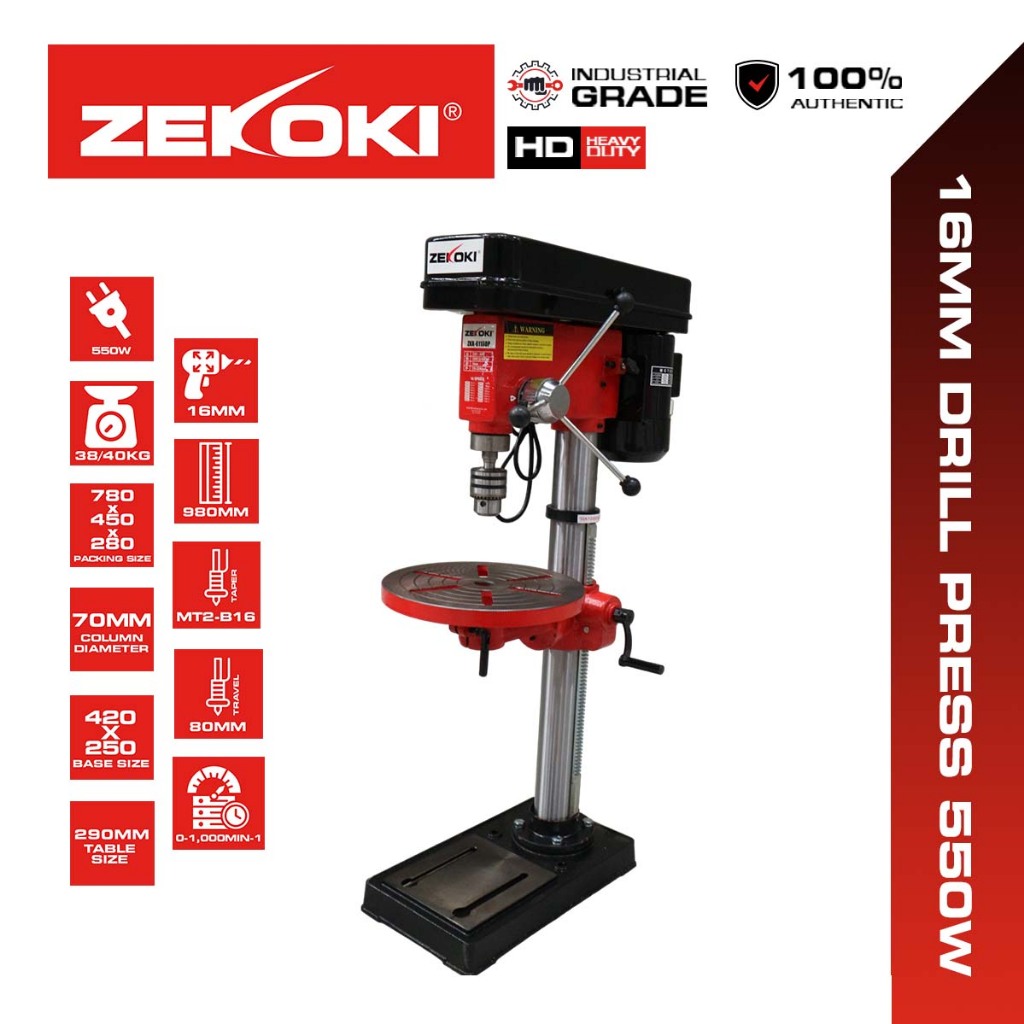 Zekoki 550W Drill Press ZKK-6116DP | Shopee Philippines