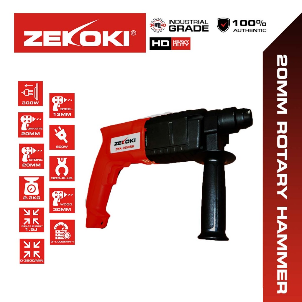 Zekoki 20mm Rotary Hammer ZKK-2050RH | Shopee Philippines