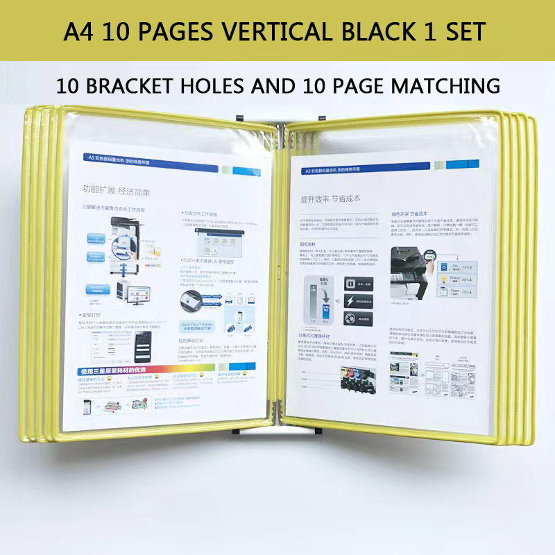 10 Pages Wall-Mounted Flip-Leaf Rack A4 Standard Homework Guide Book ...
