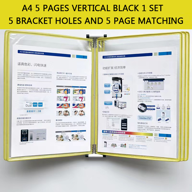 10 Pages Wall-Mounted Flip-Leaf Rack A4 Standard Homework Guide Book ...