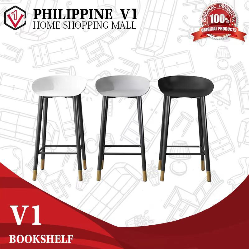Philippine V1 Modern Nordic Bar Stool High Chair Bar Table Chair High ...