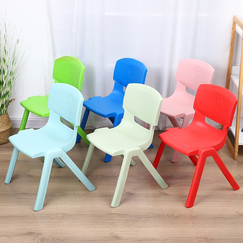 Large back chair Kindergarten children's plastic chair thickened poly ...