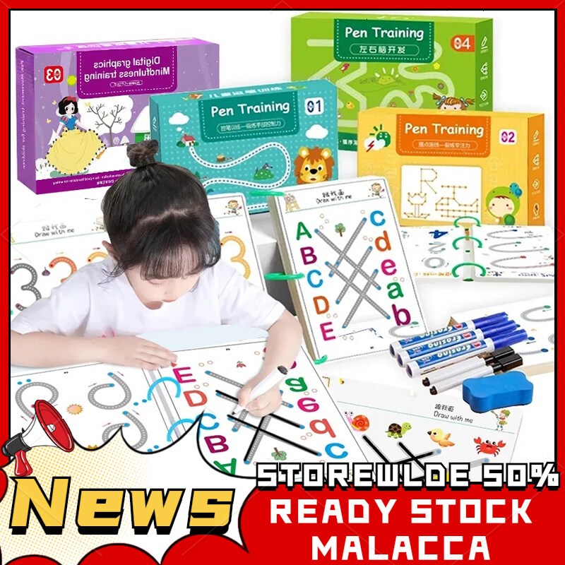 Magic Tracing Workbook Stroke Line Point Reusable Set Practice Pen ...