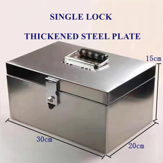 Stainless Steel Piggy Bank Cash Box Cash Box Cash Register Bill Box ...