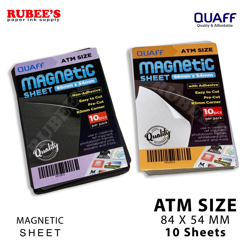 QUAFF Magnetic Sheet ATM size (10 pieces) | Shopee Philippines