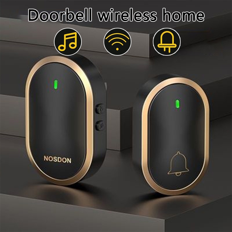 Gold Intelligent Doorbell Wireless Waterproof Super Endurance 300M ...