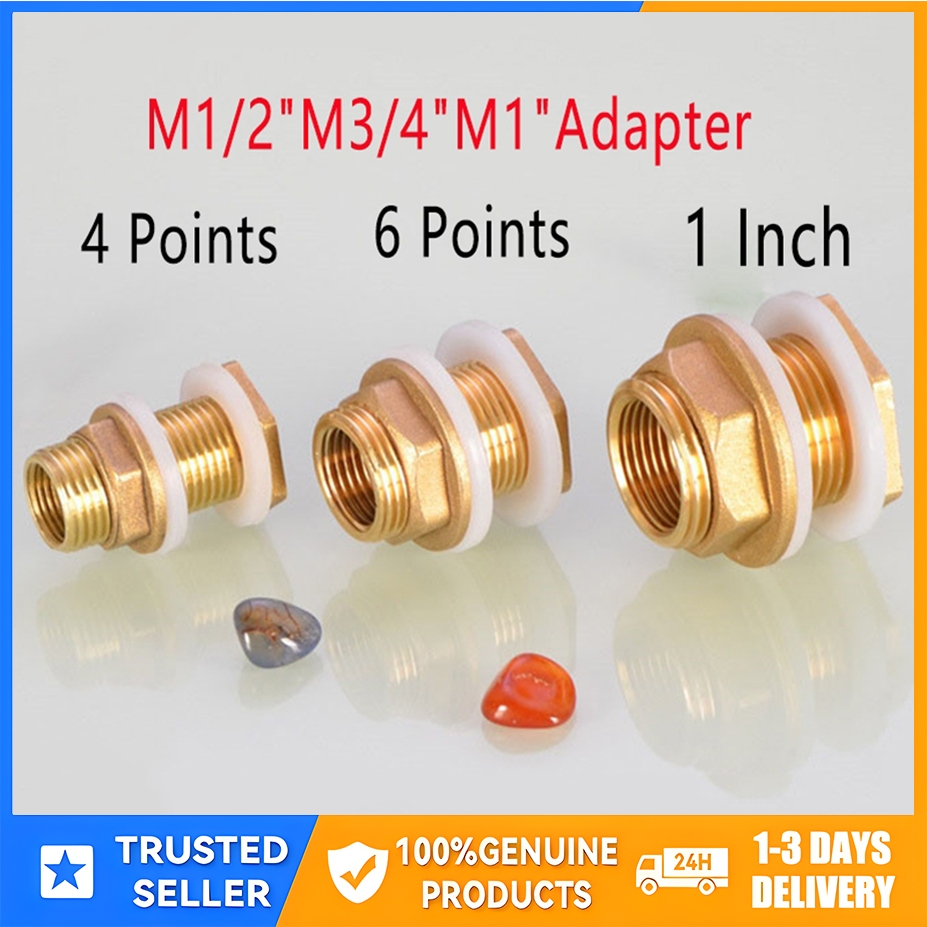 Solid Brass Water Tank Connector Fittings Leak-proof M1/2'' M3/4'' M1 ...