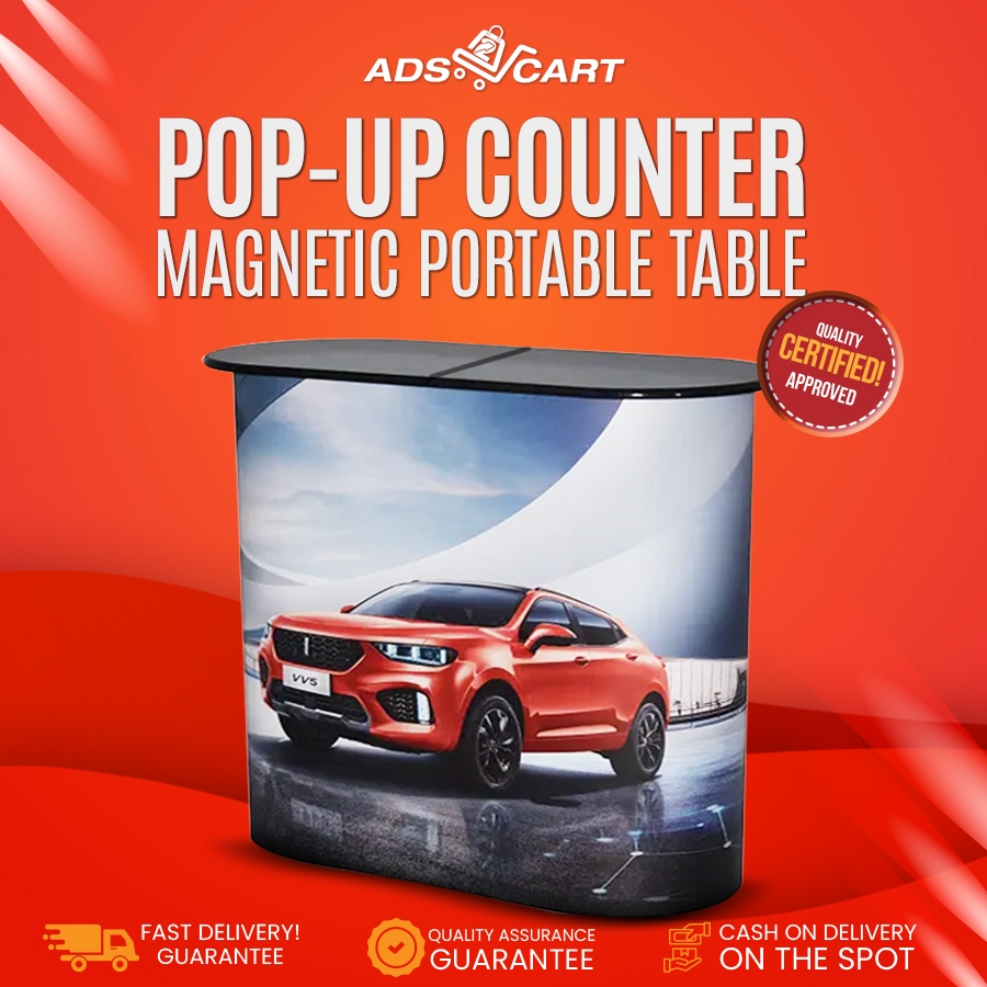 ADS Pop Up Portable Table / Promotional Table | Shopee Philippines