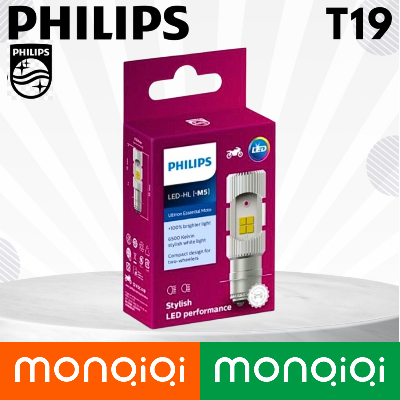 Philips LED - Headlight Bulb 12V 6/6W M5 / T19 - Ultinon Essential Moto ...