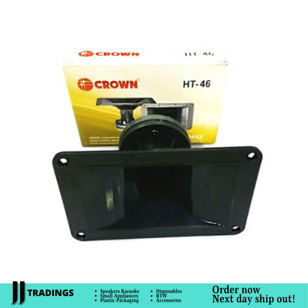 CROWN HT-46 4 x 6 Inches Horn Tweeter 150 Watts Max Power | Shopee ...