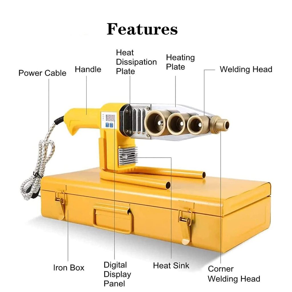 PPR Heater / Fusion Machine Heavy Duty 20-63mm PVC PPR Pipe Welding ...