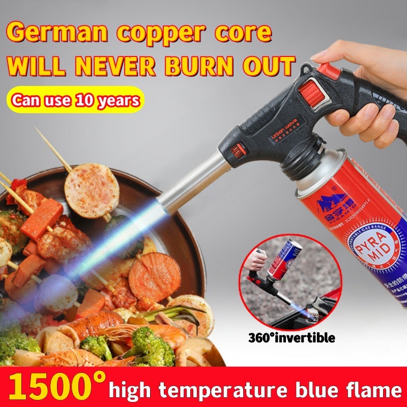 Automatic ignition blue torch gun 1500 ° flame gun heating barbecue ...