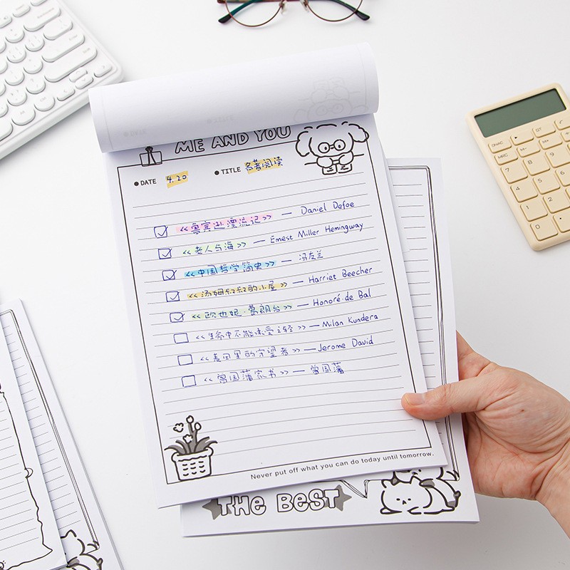 30 Sheets B5 Word List Notebook Schedule Planner Notepad Memo Pad ...