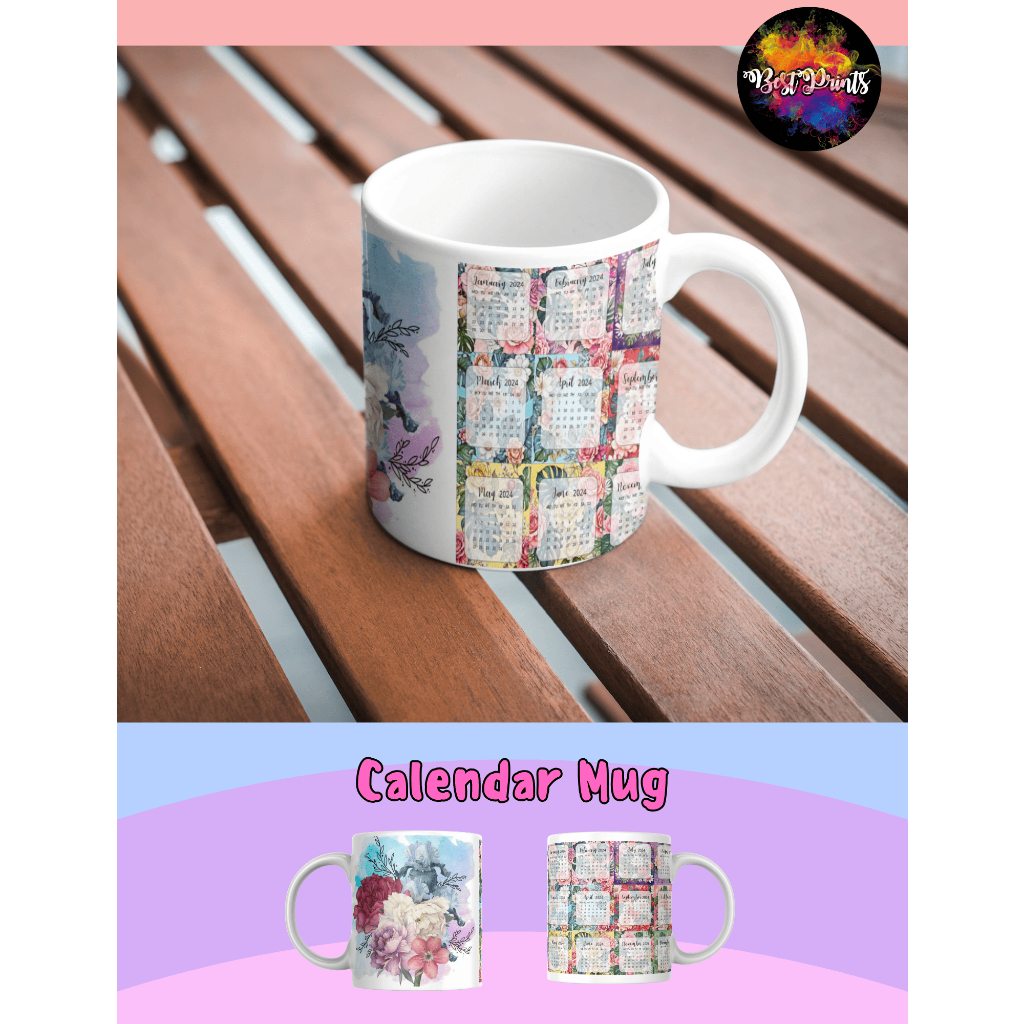 CALENDAR MUG 2024 - 11oz | Shopee Philippines